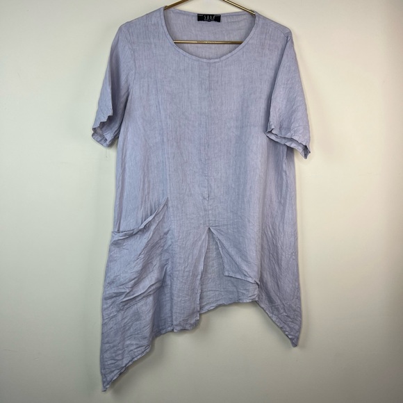 SAGA | Tops | Saga Light Grey Linen Tunic Top | Poshmark